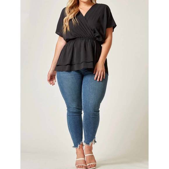 ANDREE BY UNIT | Tops | New Andree By Unit Plus Woven Tiered Hemline ...